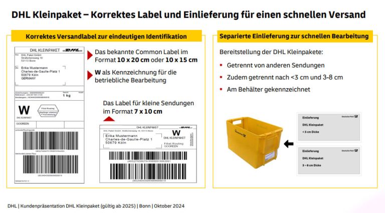 DHL Kleinpaket für Unternehmen